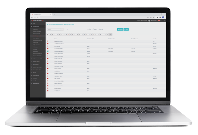 Software rilevazione presenze dipendenti | Centro Paghe